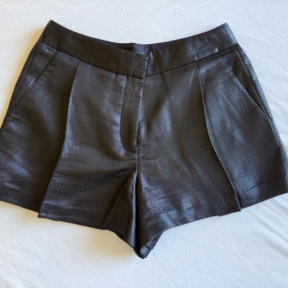 Armani Exchange | Shorts | Armani Exchange Shimmering Black High Waist ...